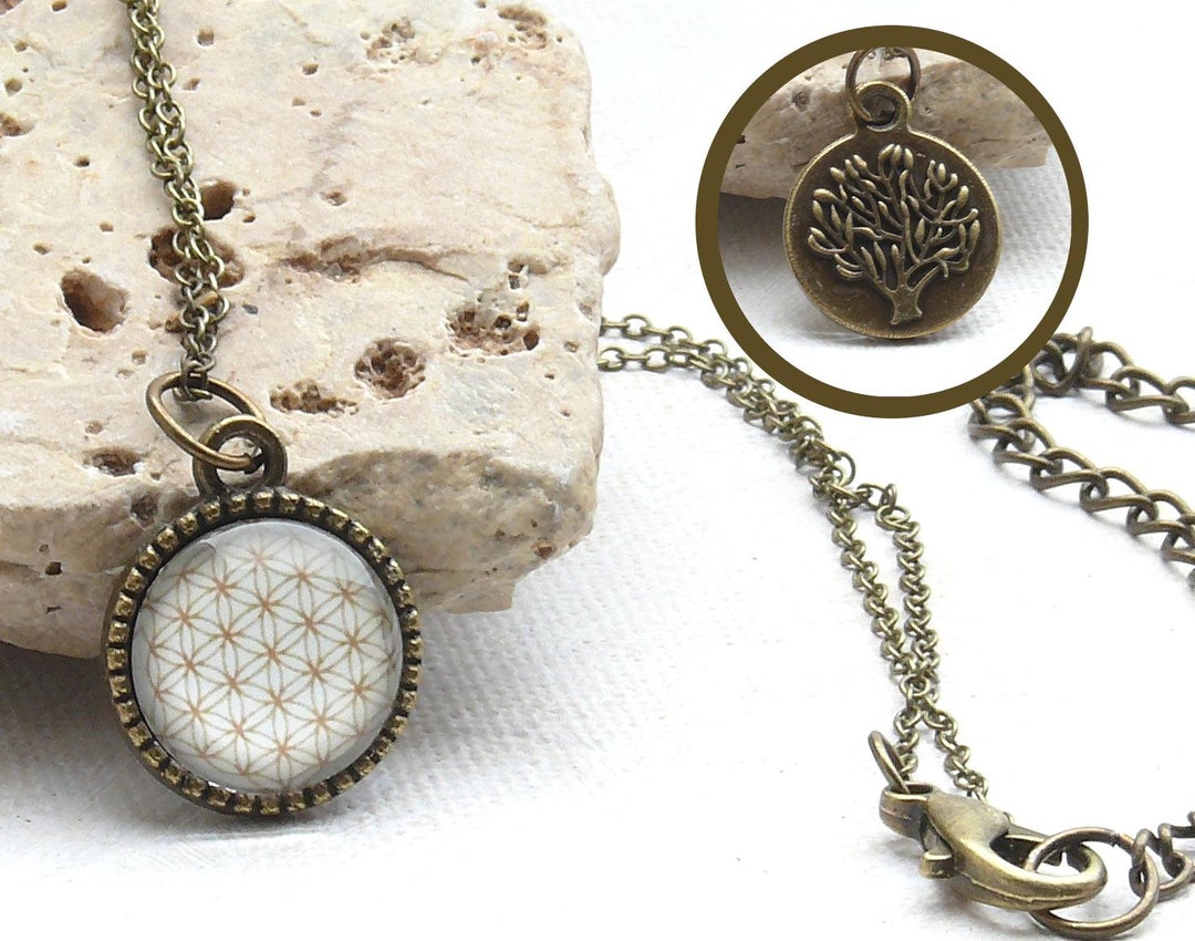 Necklace "yogini" Flower of Life ** Yoga ** Tree of Life **sacred ...