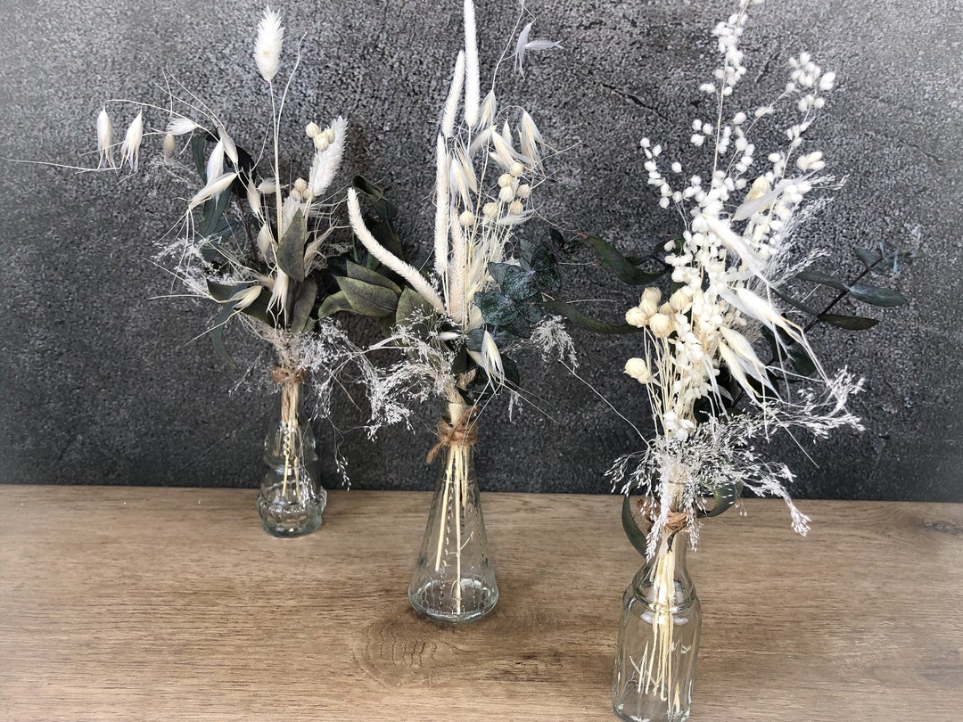 Table Decoration Set of 3s Set Flowers Table Warelace Glasses Bottle ...