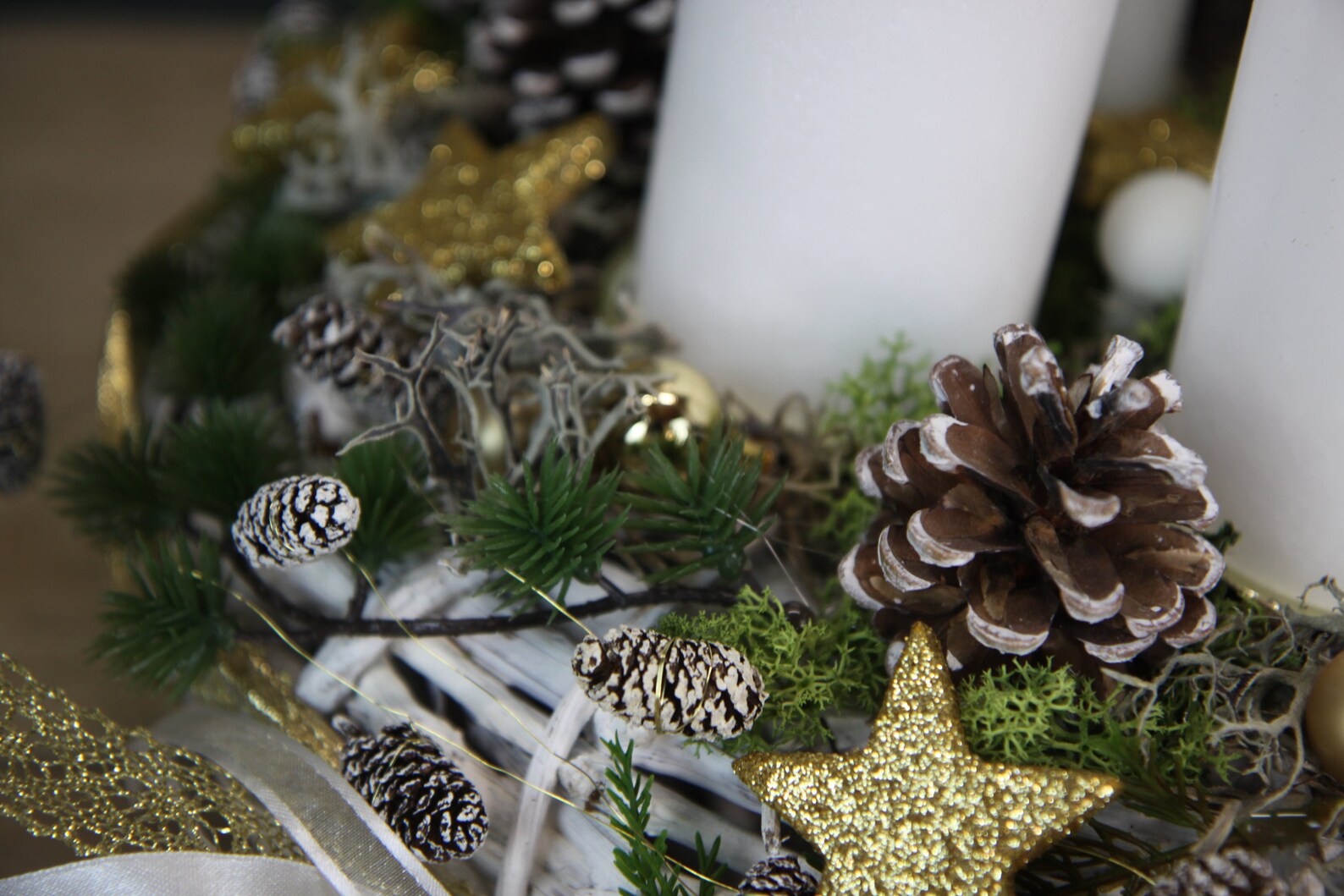 Advent Wreath Advent Calendar Gold or Silver Glitter Stars | Etsy