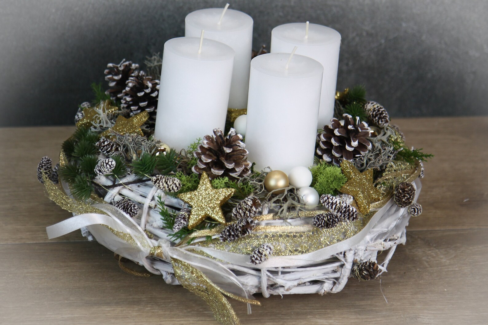 Advent Wreath Advent Calendar Gold or Silver Glitter Stars | Etsy