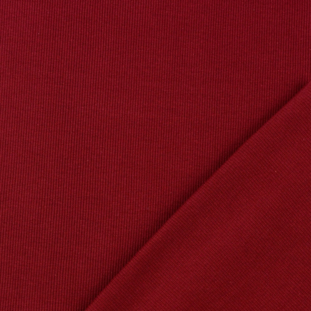 Cuff Fabric Ribbed Uni Dark Red/bordeaux - Etsy