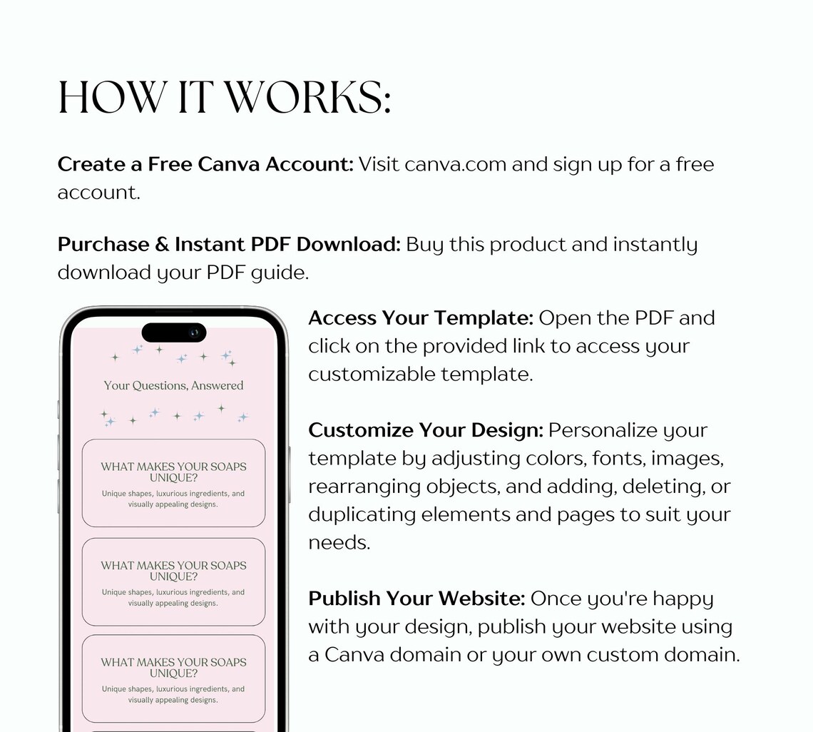 Soft Pastel Canva Website Template for E-commerce, Online Store, Online ...
