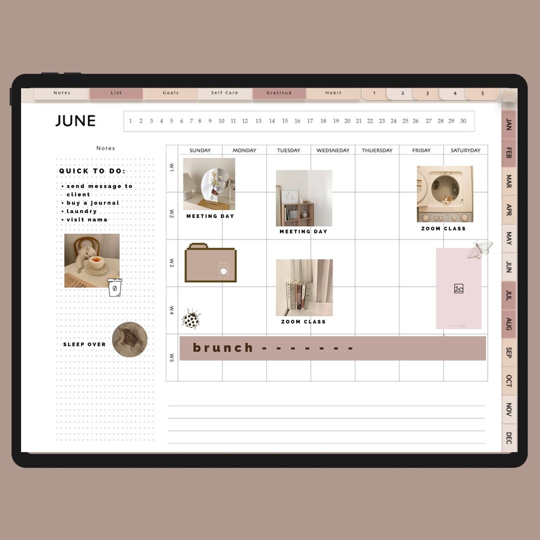 Goodnotes Planner, Notability Planner, Digital Planner, Undated Planner ...