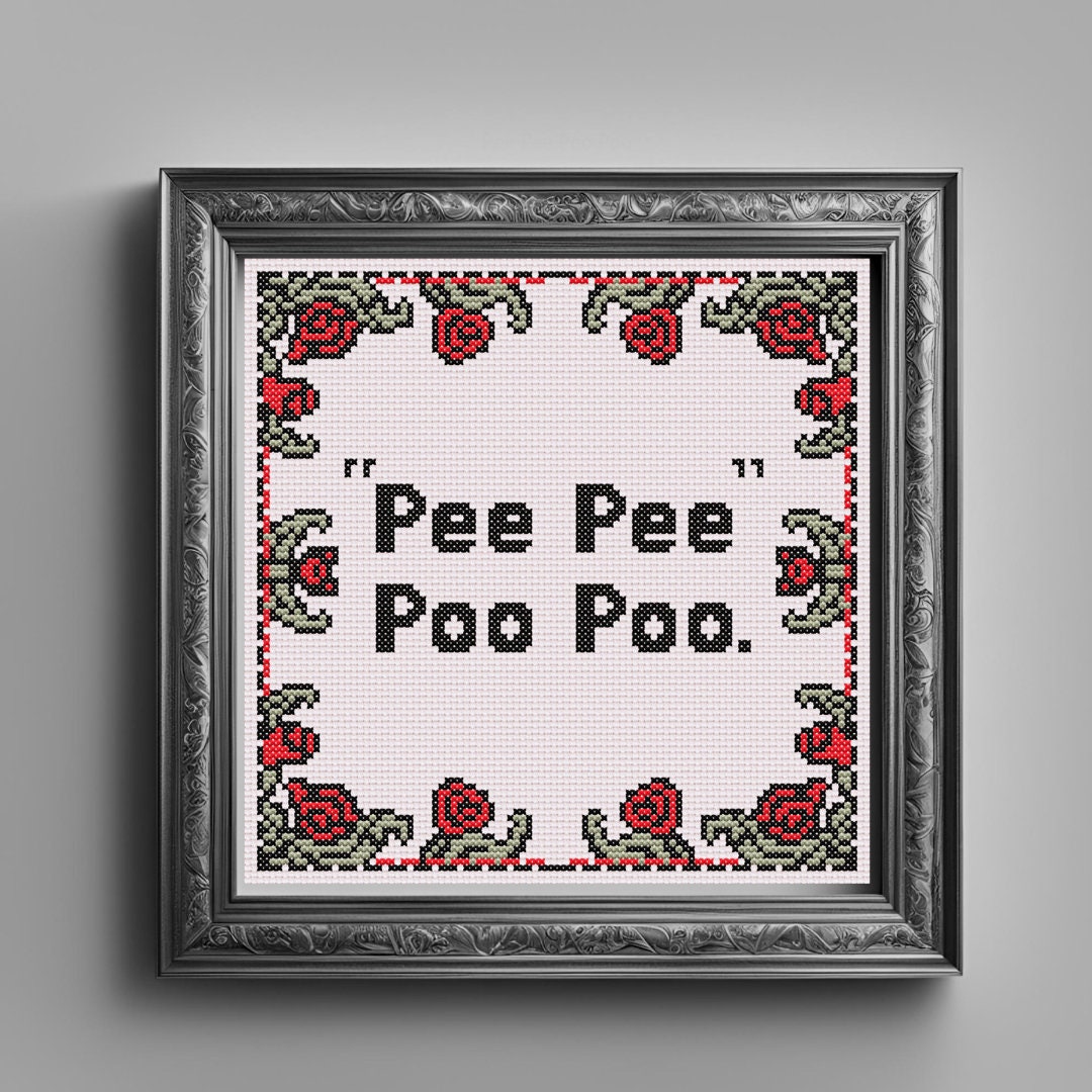 Pee Pee Poo Poo Cross Stitch Pattern - Etsy