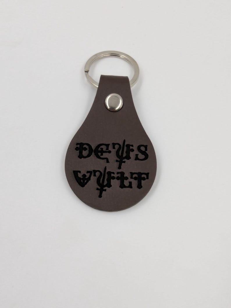 Deus Vult Jerusalem Cross Leather Keychain - Etsy