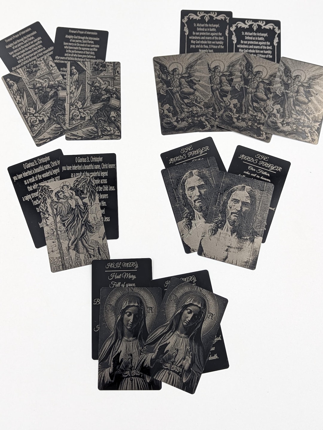 Laser Engraved Metal Prayer Card: Anodized Aluminum Wallet Insert - Etsy