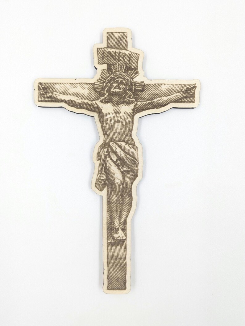 Laser Engraved Wooden Cross Wall Decor - Choose Your Design - Religious ...