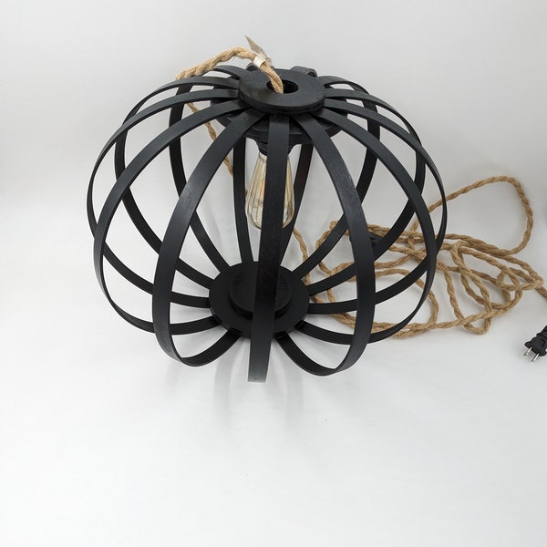 Black Rope Pendant Light - Etsy