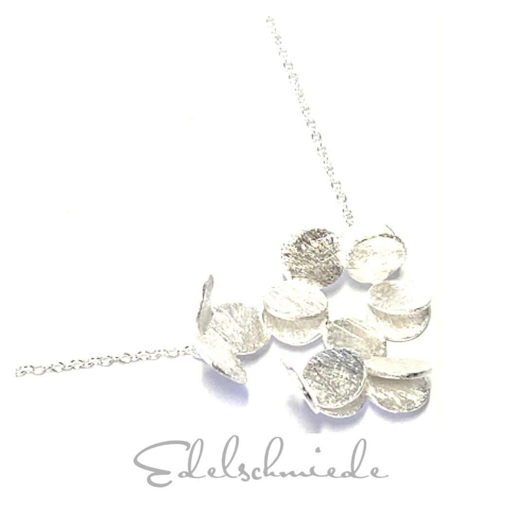 Necklace 925 Silver Ice Matt Modern Shape Necklace Middle Necklace 46 ...