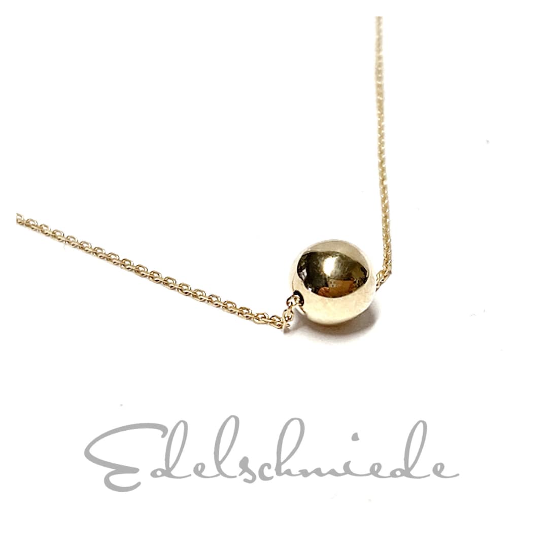 Delicate Chain 333/ Gold With Movable Ball 42 / 45 Cm - Etsy UK