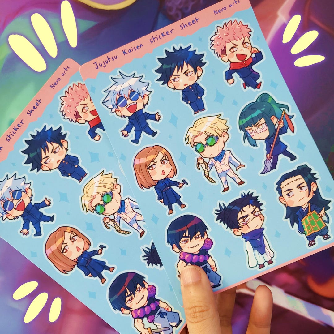 Jujutsu Kaisen Sticker Sheet - Chibi - Anime - Etsy