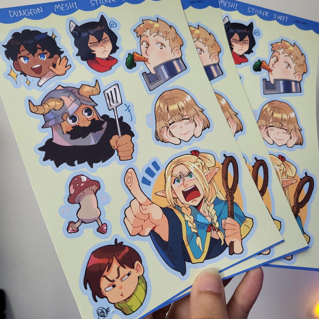 Sticker Sheet - Delicious in Dungeon/ Dungeon Meshi - Anime - Etsy