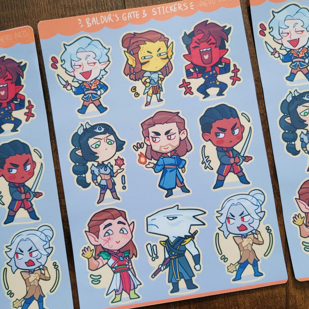BG3 Sticker Sheet - Etsy