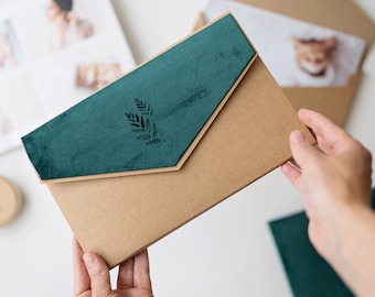 Velvet Folder Envelope for Prints 15x21 Cm With Custom - Etsy