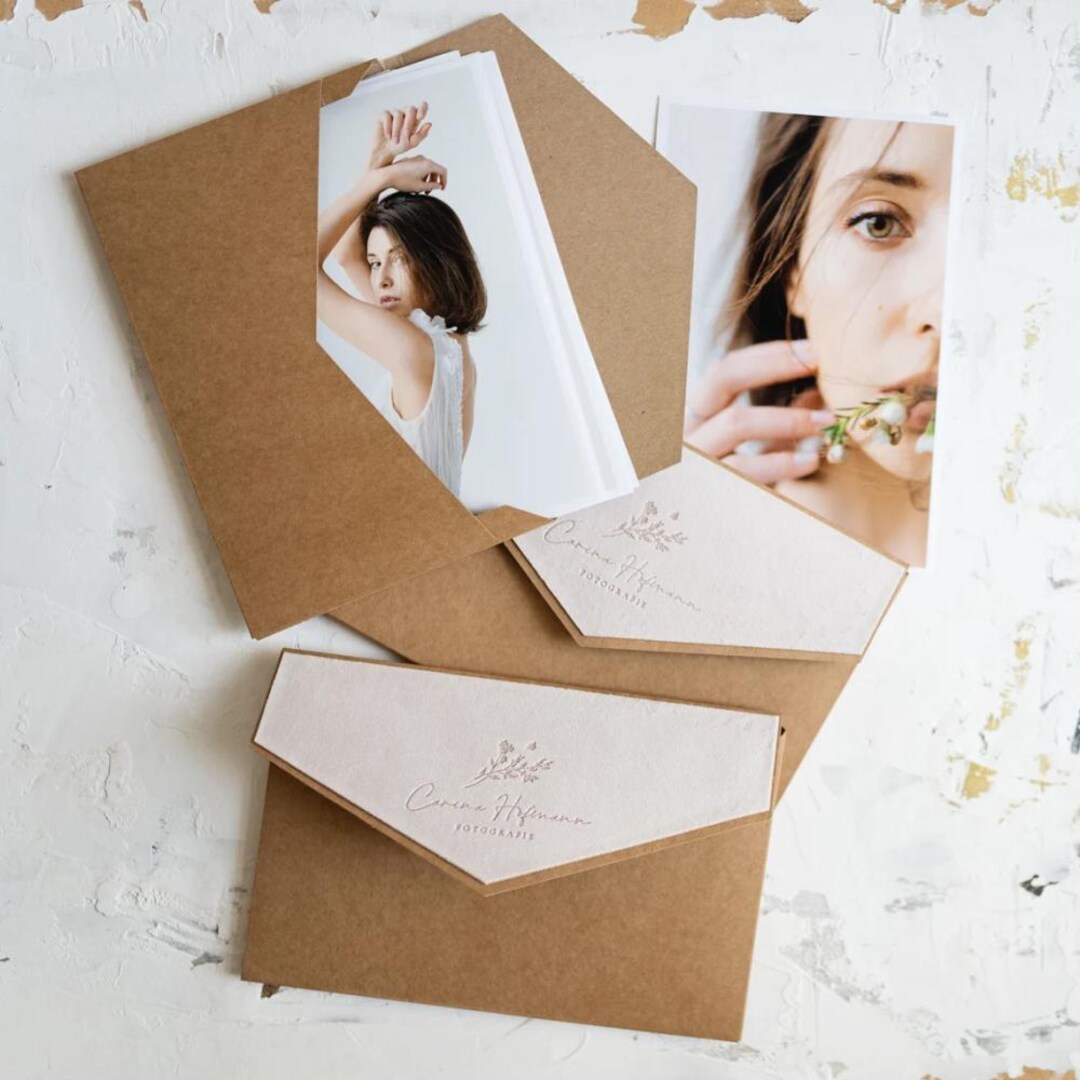 Velvet Folder, Envelope for Prints 15x21 Cm, With Custom Designed ...