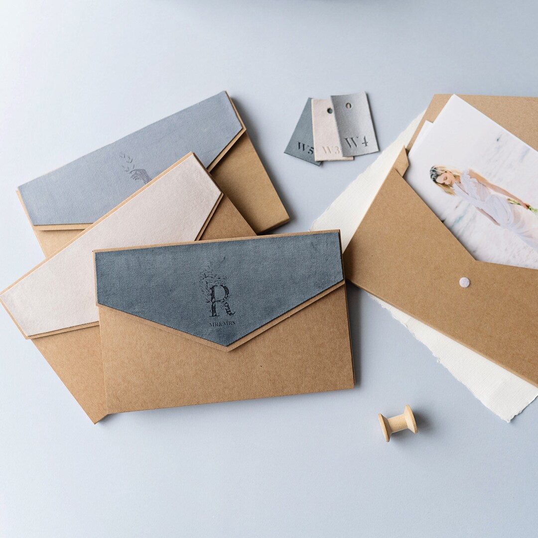 Velvet Folder, Envelope for Prints 15x21 Cm, With Custom Designed ...