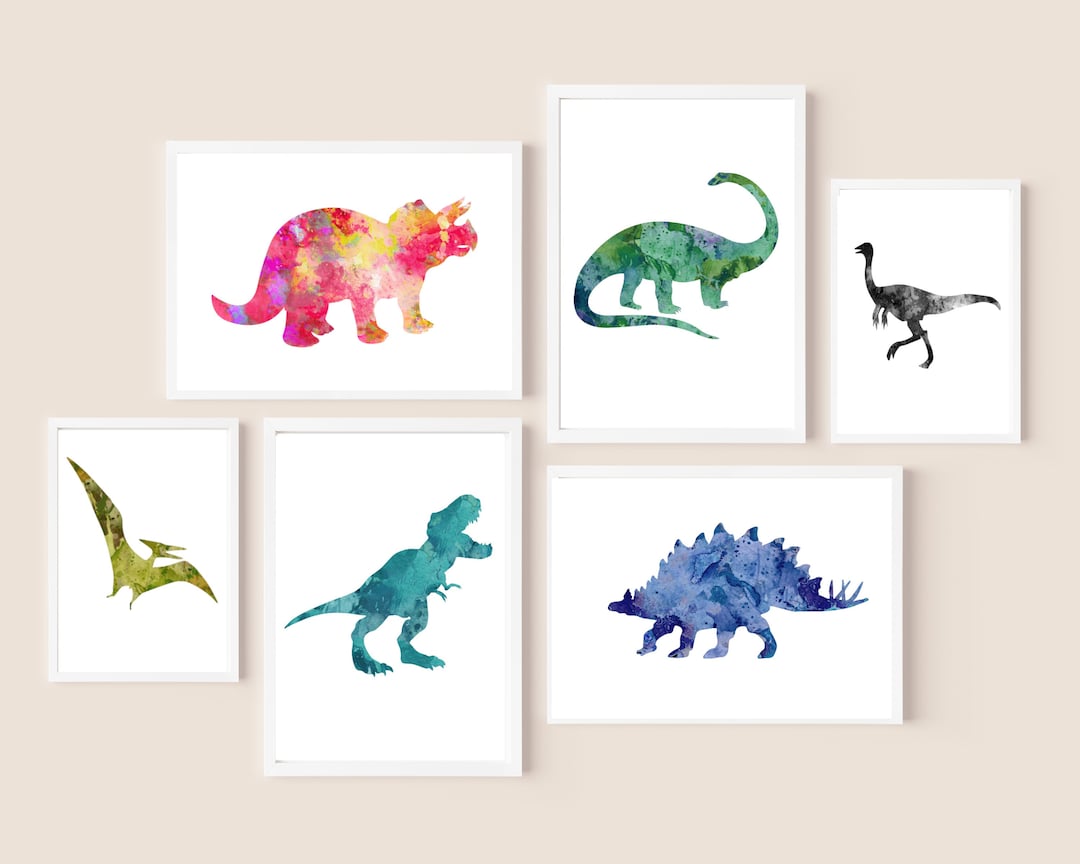 Picture Set Dinosaur Dinosaur Poster Children's Poster A4 Dinoposter ...