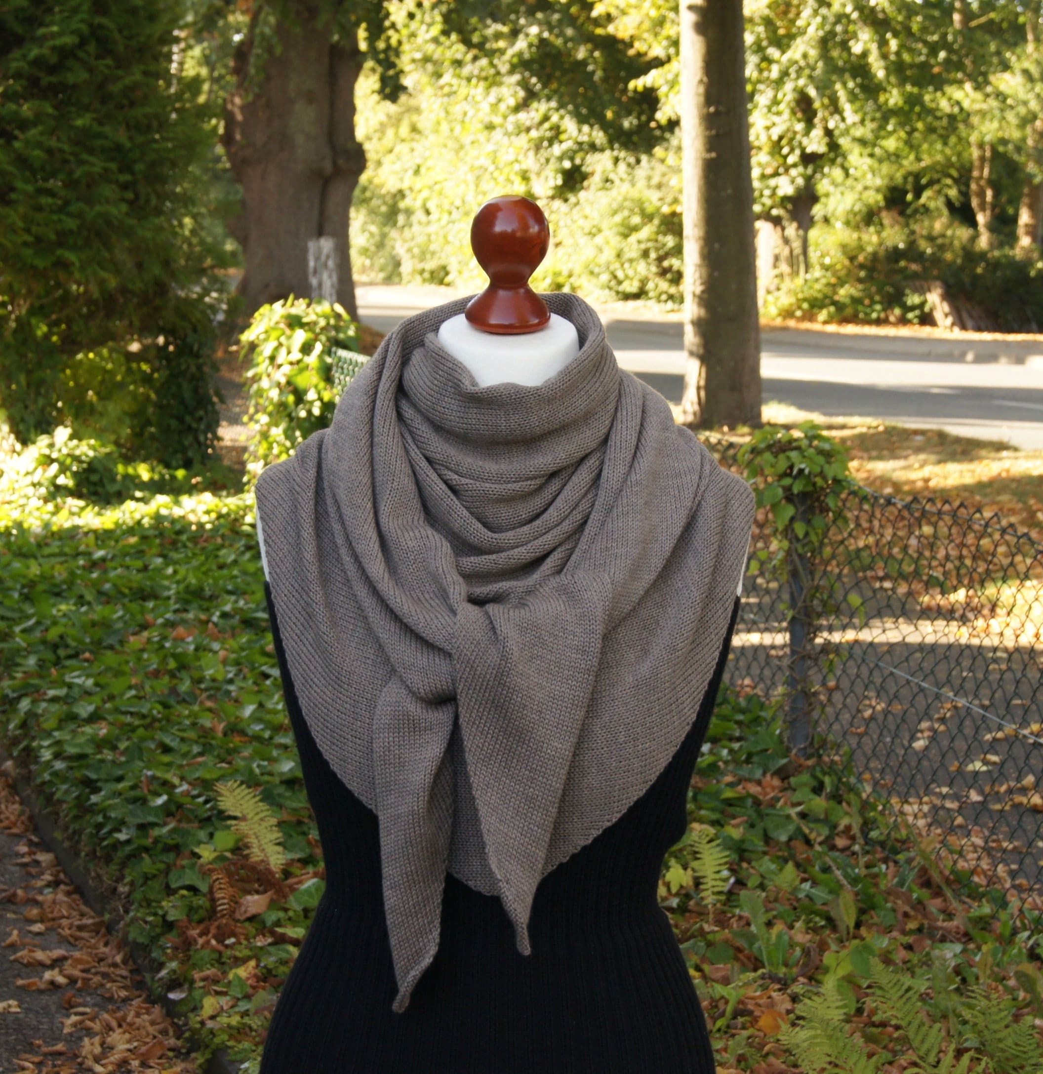 Bufanda envolvente XXL bufanda triangular merino fino - Etsy España