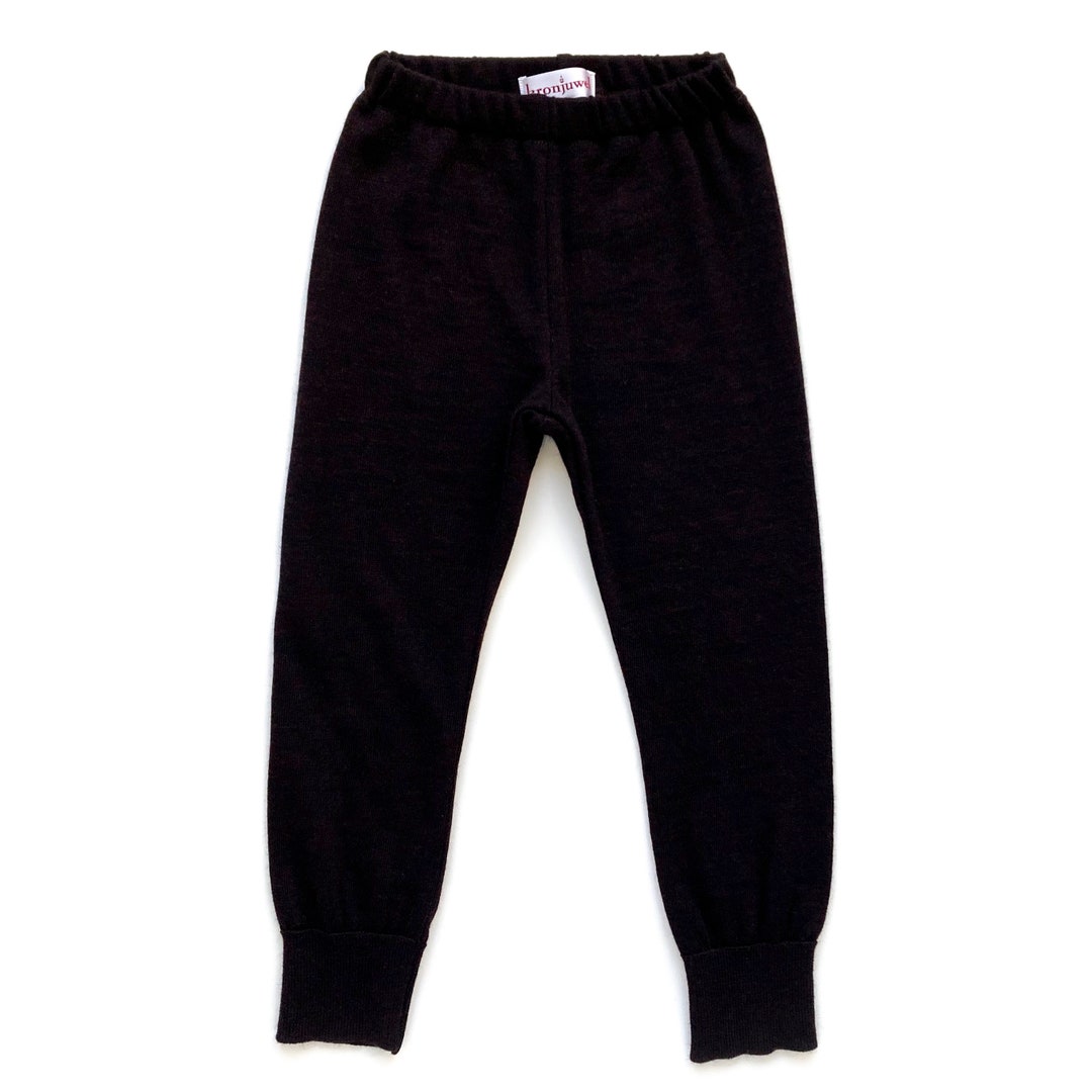 Leggings 100% Merino Wool Size 98 Aubergine Upcycling Wool Trousers for ...