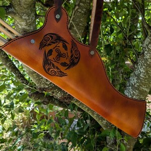 Hand Crafted Leather Hip Quiver With Viking Raven Etching - Etsy