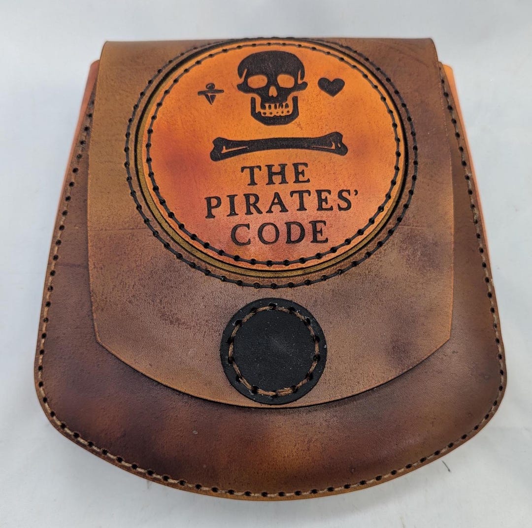 Pirate Renaissance Faire Leather Belt Bag With Over Sized Belt Loops - Etsy