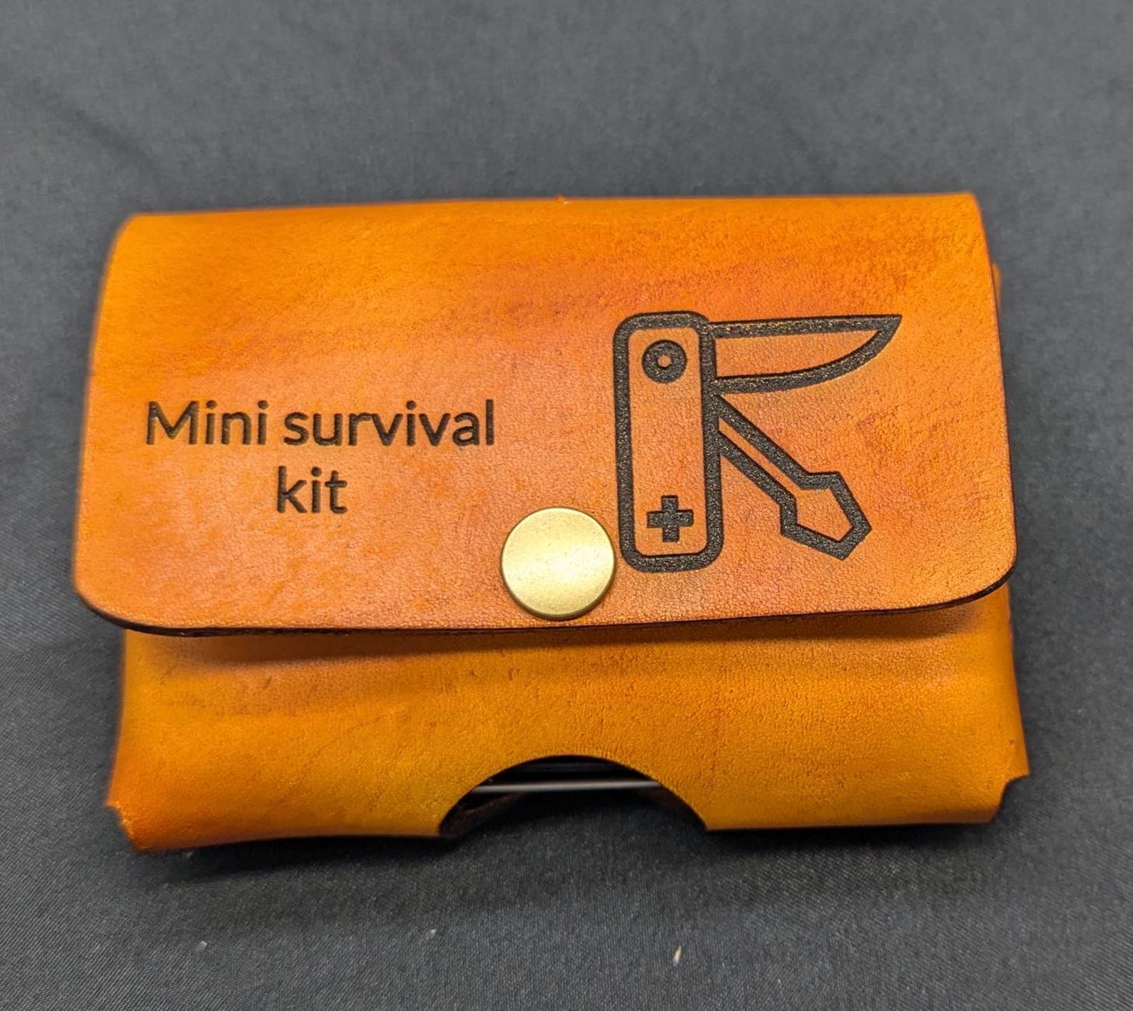 Light Brown Leather Belt Pouch Sized to Fit Altoid Tin for a Mini ...