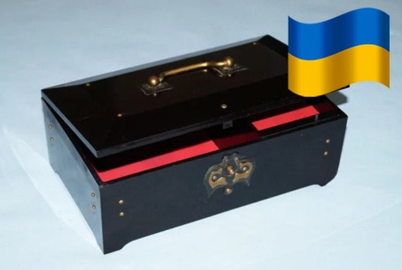 vintage metal box Soviet vintage box vintage box collectible box ...