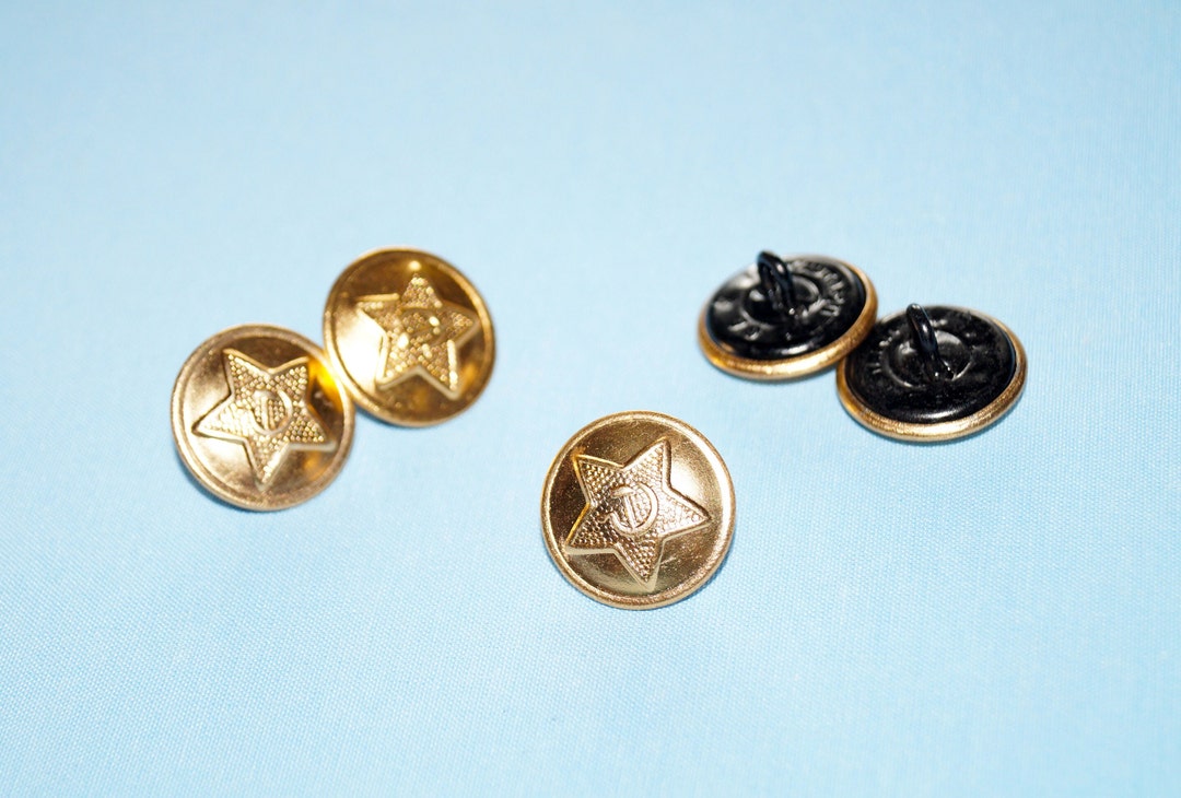 Vintage Soviet Army Buttons, USSR Military Uniform, Set of 5 - Etsy