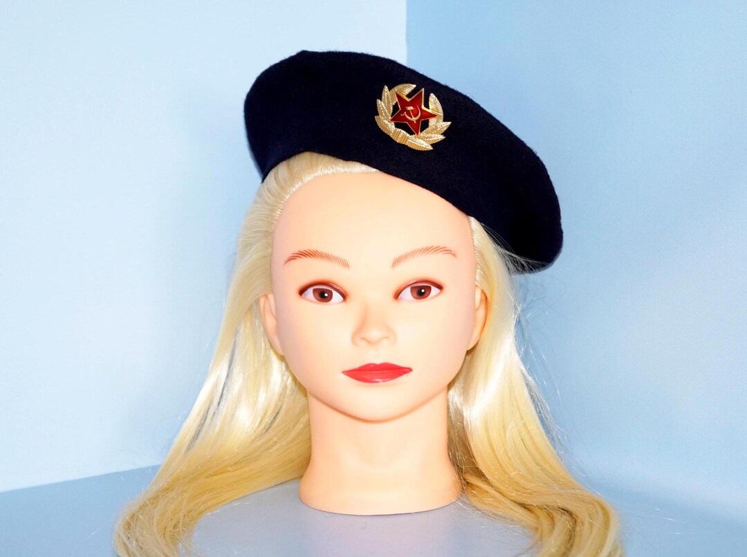 Soviet Vintage Beret Military Accessory Army Beret Naval Military for ...