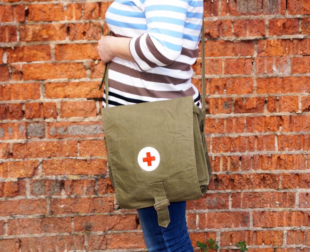 Vintage Soviet Medical Bag • Military First Aid Crossbody • Unique ...