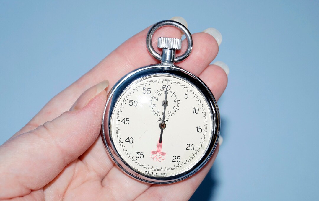 Vintage 1980 Stopwatch Stopwatch Gift Sport Watch Soviet Accessory Rare ...