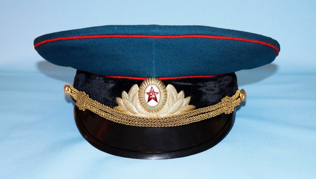Vintage Military USSR Military Cap Soviet Army Military Uniform Officer ...