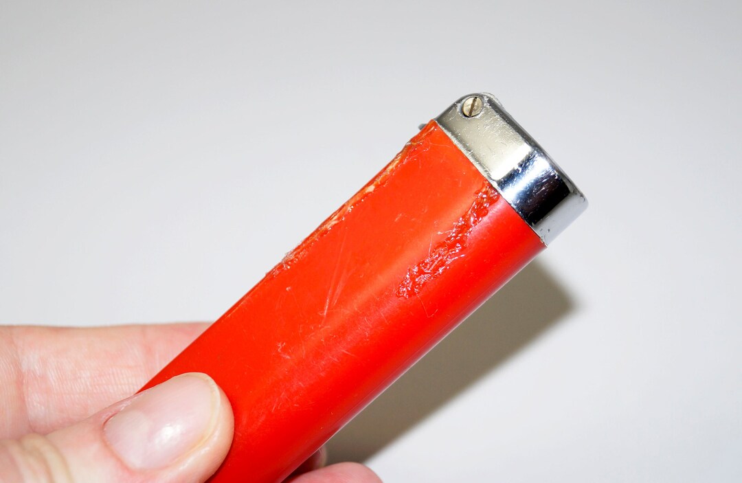 Vintage Soviet Gas Lighter, Red Plastic Body, Collectible USSR ...