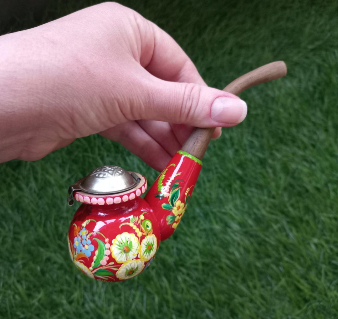 Pipe Rare Pipe Оriginal Pipe Unique Pipe Painted Pipe Wooden Pipe ...