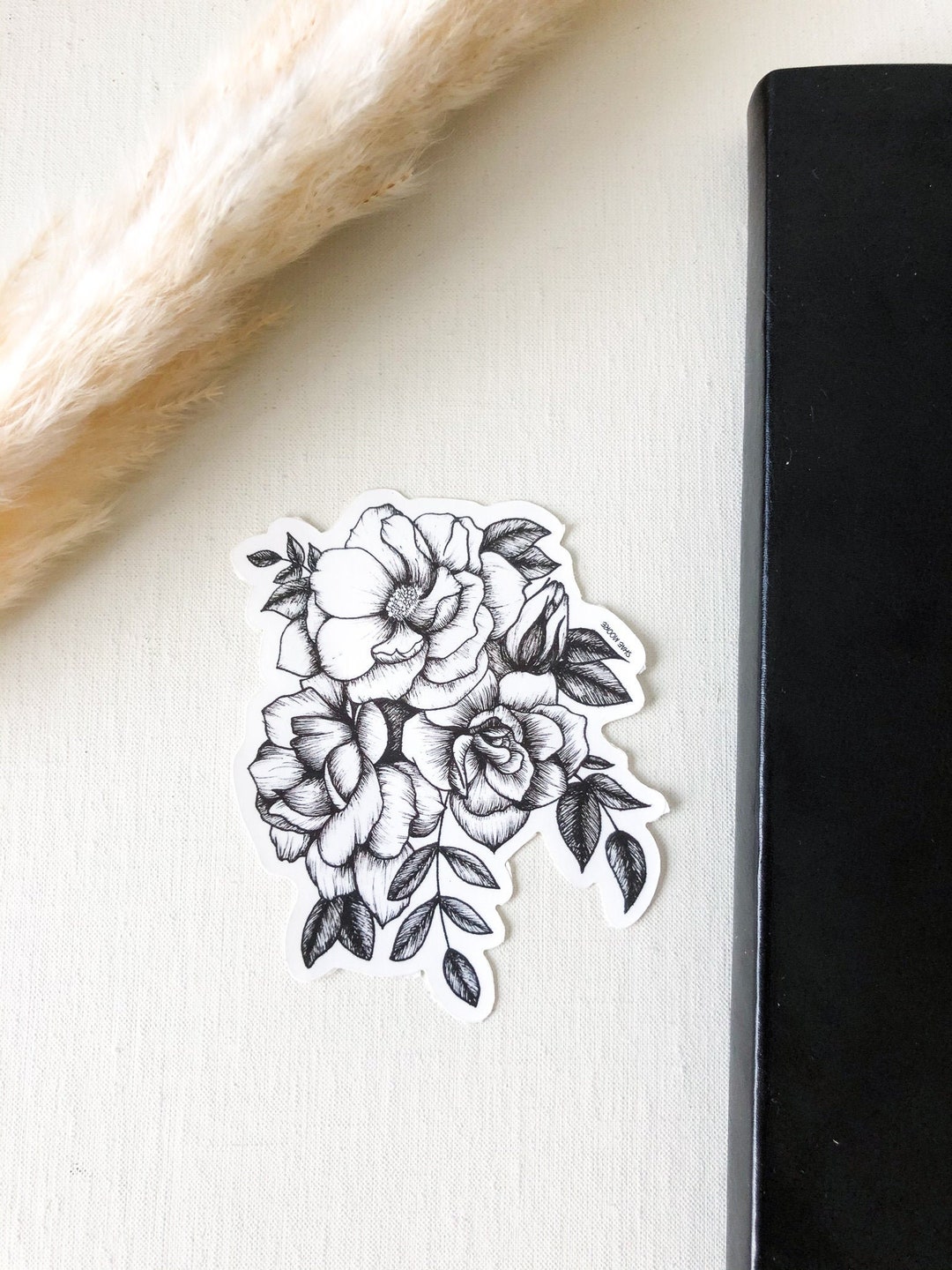 Gardenia Sticker, Water Bottle Sticker - Etsy