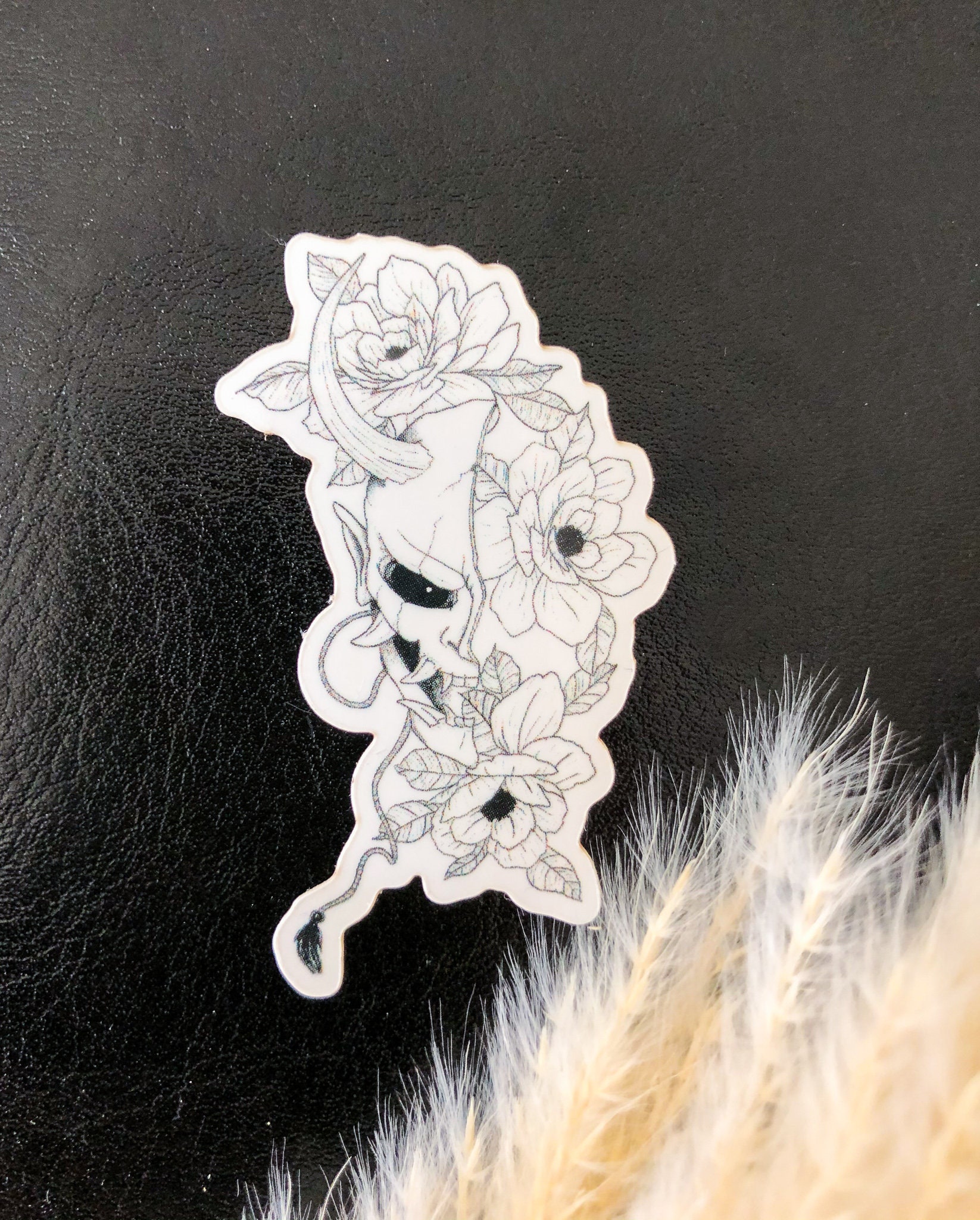 Split Oni Sticker Water bottle Sticker | Etsy