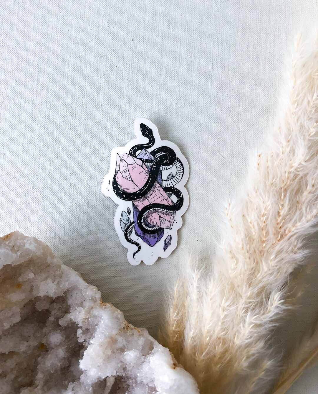 Gem Snake Sticker, Water Bottle Sticker - Etsy