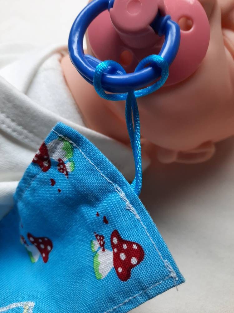Pacifier Tape With Clip Mushrooms - Etsy