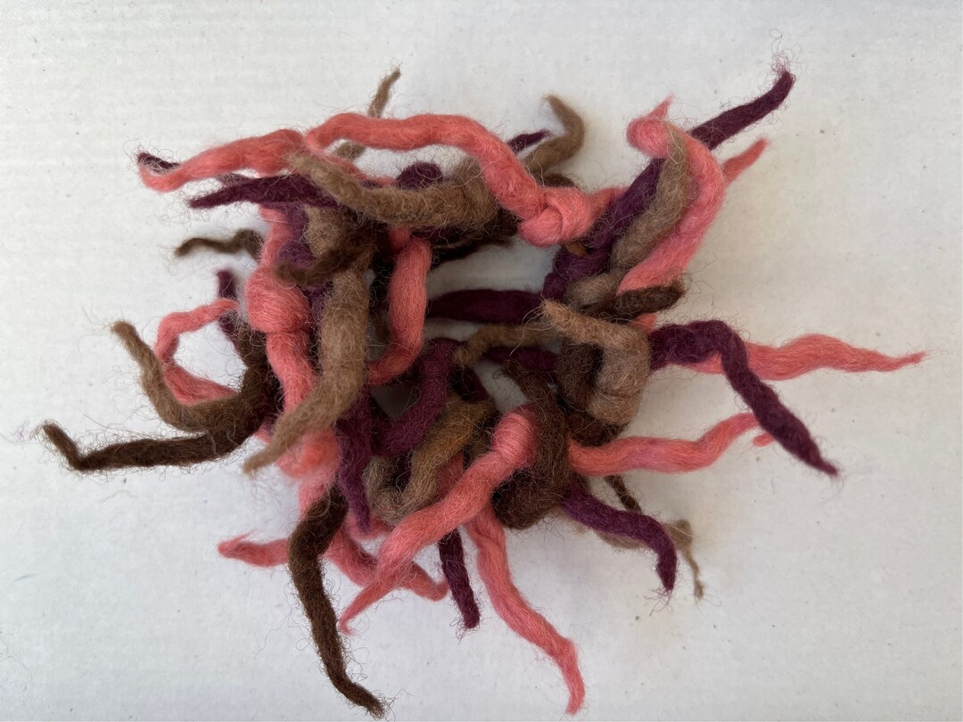 Hair Tie Made of Felt Pink Brown - Etsy