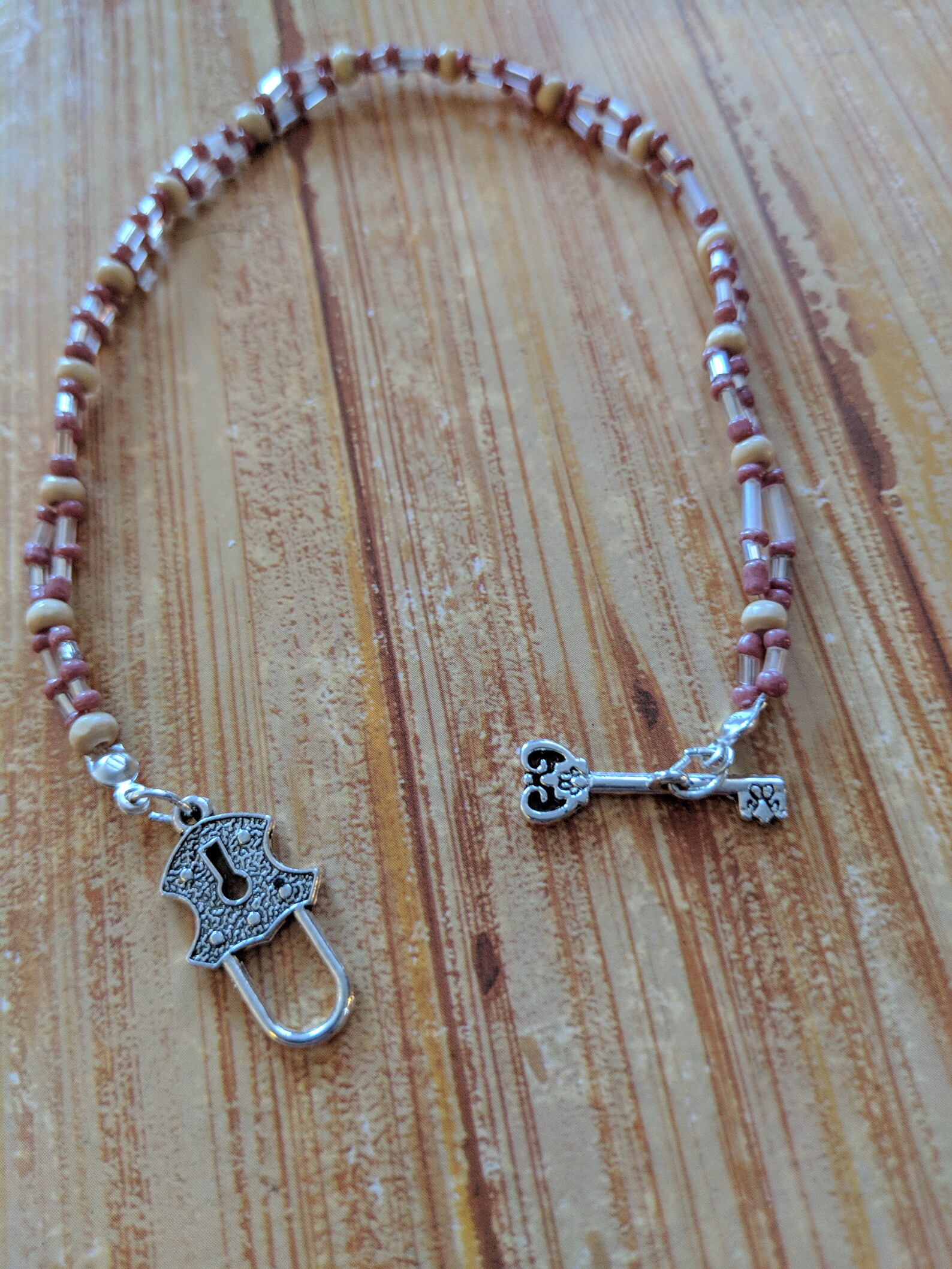 Lock and Key Mechanism Anklet Anklet Ankle Jewelry Beaded - Etsy