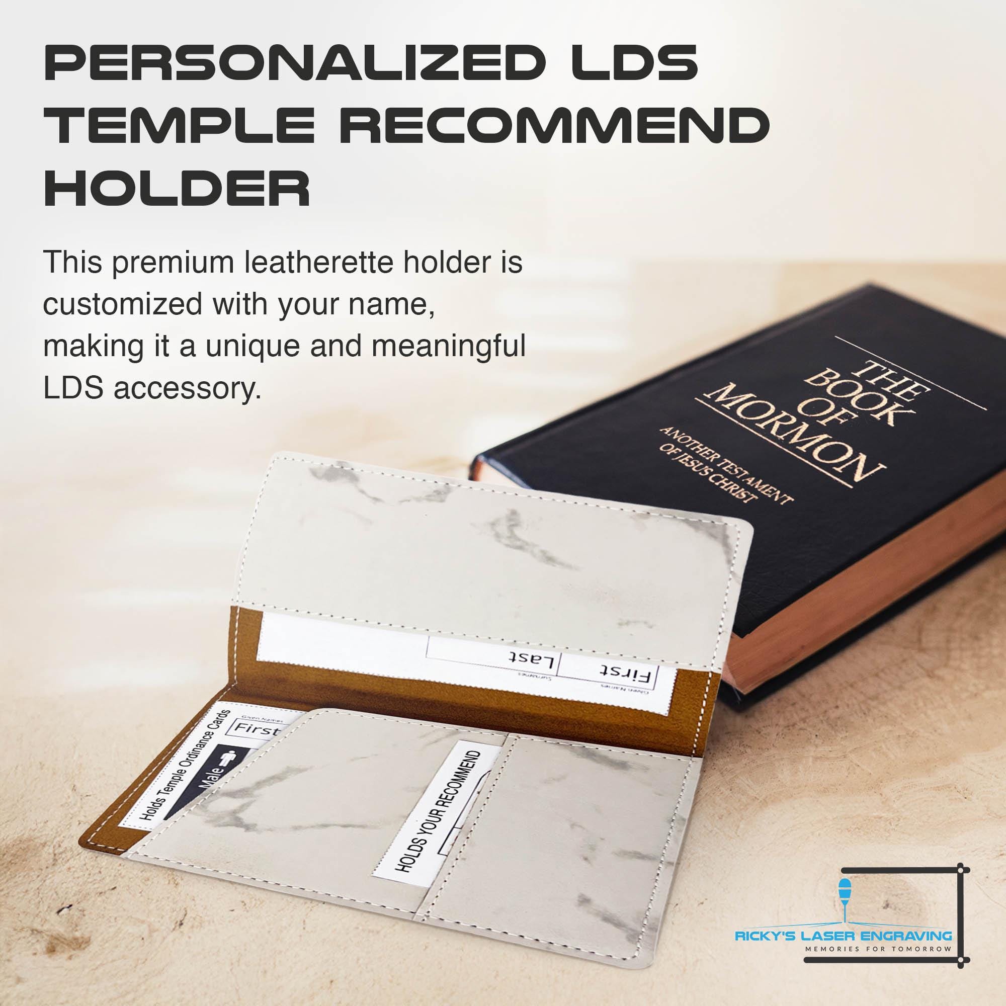Personalized Leather Temple Recommend Holder With Name, LDS Temple ...
