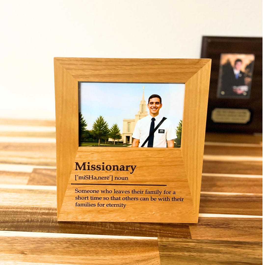 Missionary Definition Picture Frame | Missionary Gifts for Elder ...