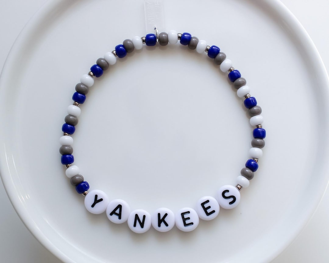 NY Yankees Beaded Bracelet: Baseball Game Day Jewelry - Etsy