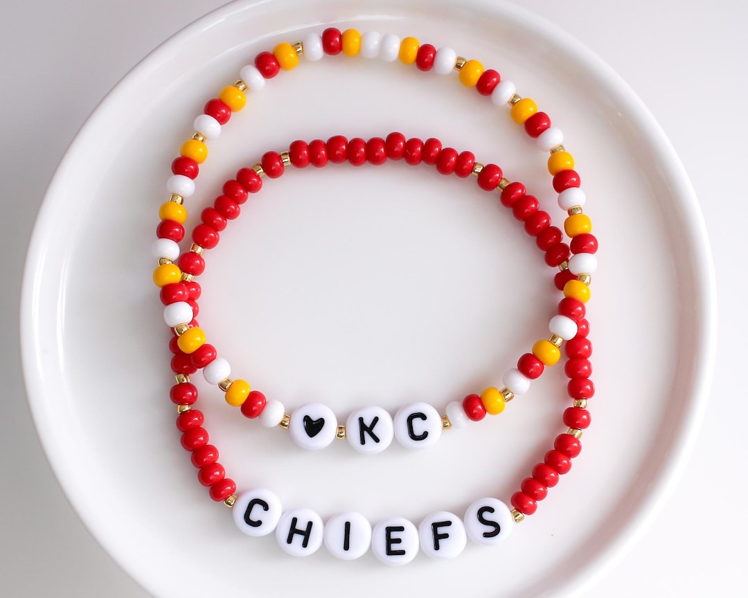 Kansas City Chiefs Bracelet: Beaded Game Day Jewelry - Etsy