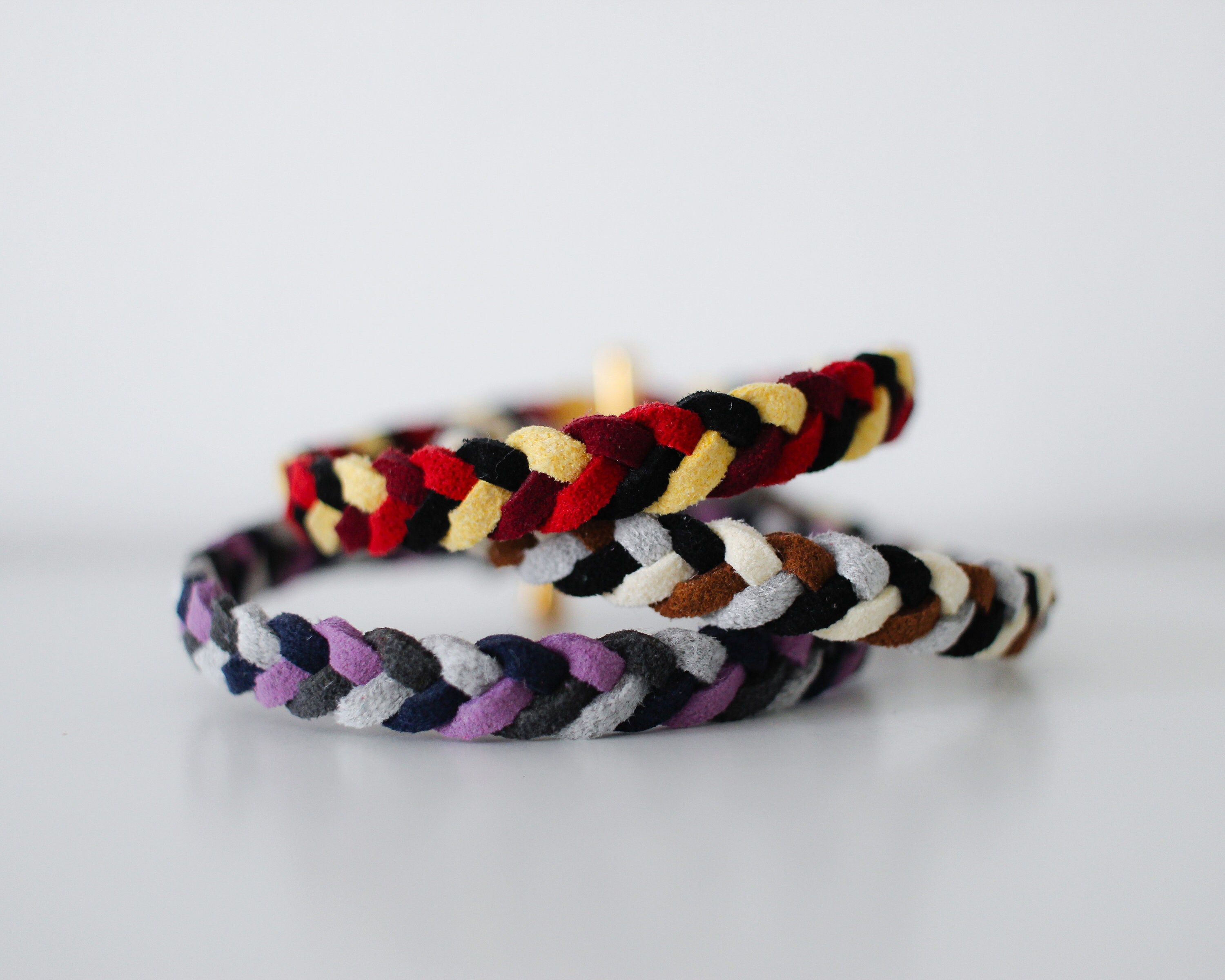 NEW Skinny Chevron - Suede Bracelet, Colorful Braid Friendship Bracelet ...