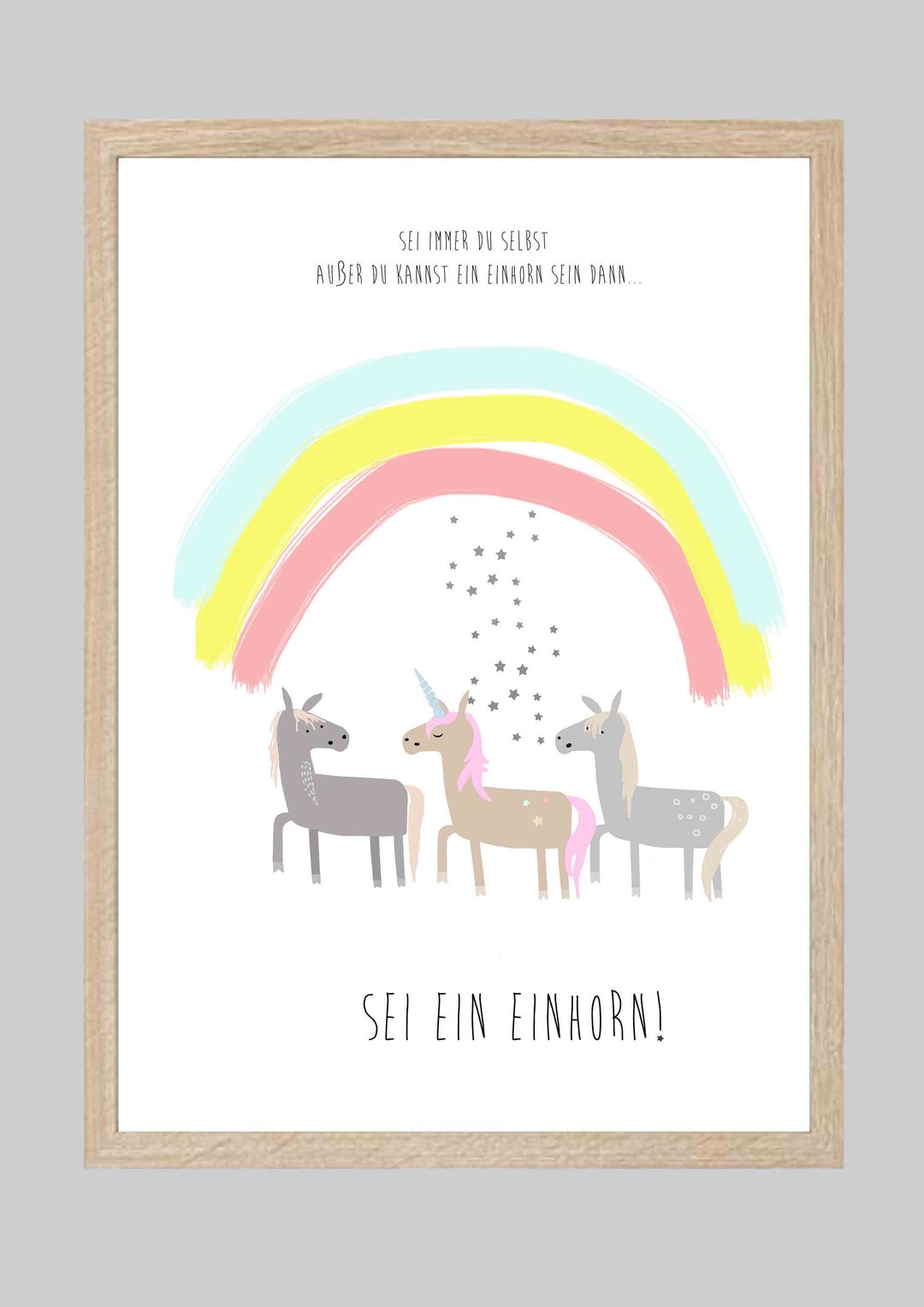 Children's Poster, Children's Picture, Children's Room Picture, Unicorn ...