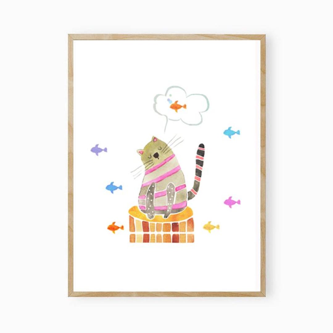 Children's Picture, Children's Poster, Children's Room Poster of a Cute ...
