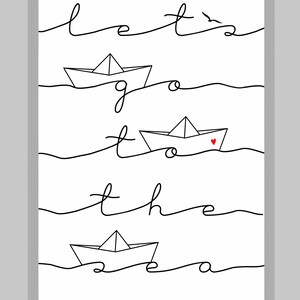 Lets go to the sea -Kunsdruck,Poster - Etsy.de