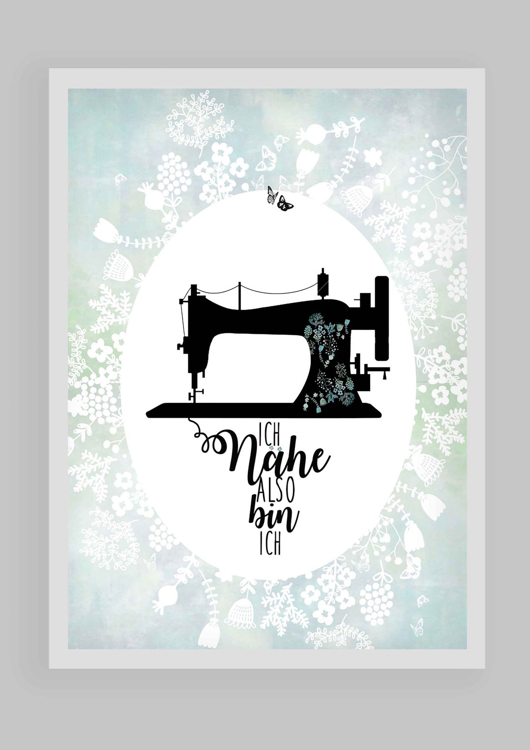 Sewing Machine, Gift "i Sew Therefore I Am..." - Etsy