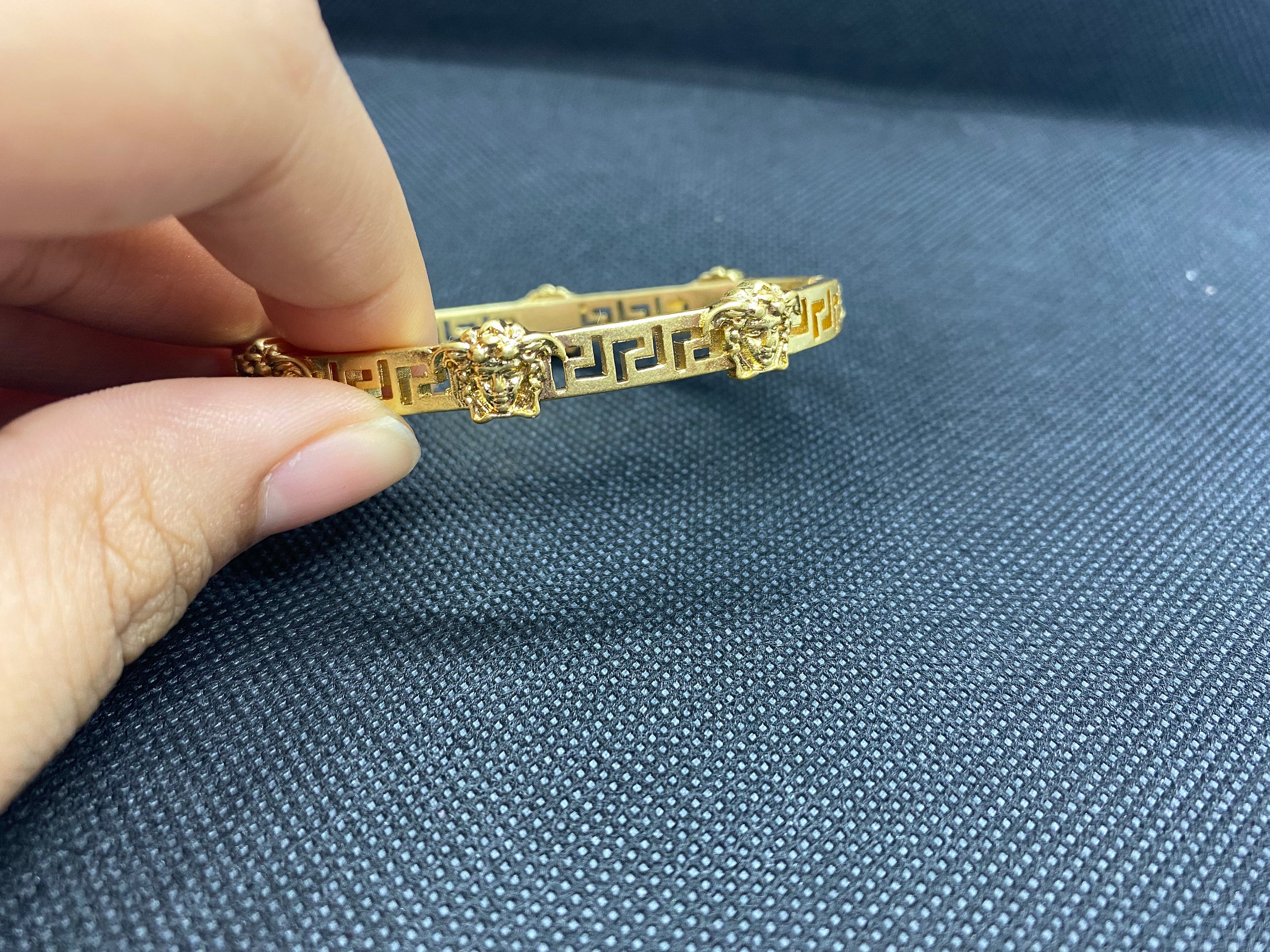 Luxury Gold Grecca Design Medusa Head Bracelet - Etsy